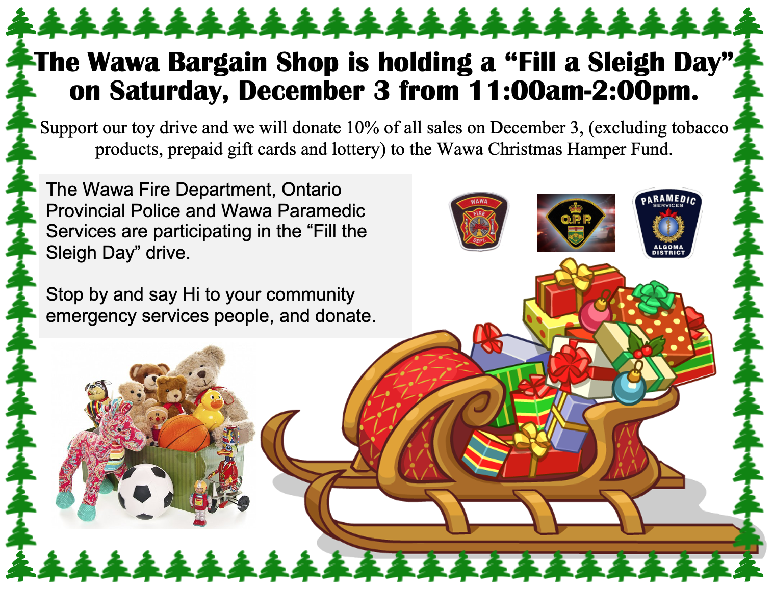 Today is Fill a Sleigh Day! – Wawa-news.com