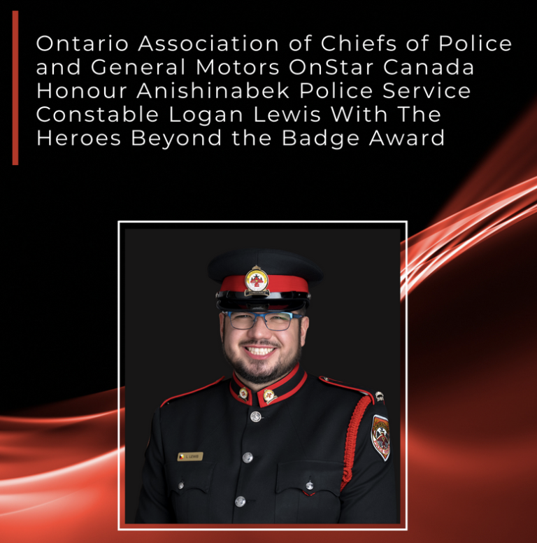 Constable Logan Lewis (Netmizaaggamig Nishnaabeg) a Hero Beyond the ...